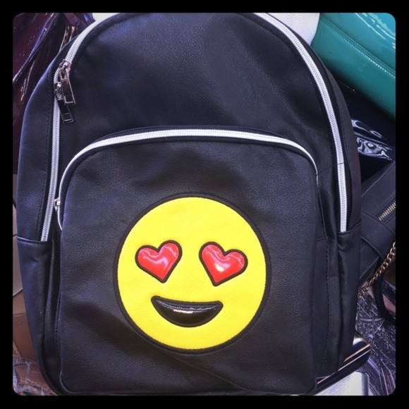 Bags | Happy Face Emoji Backpack | Poshmark